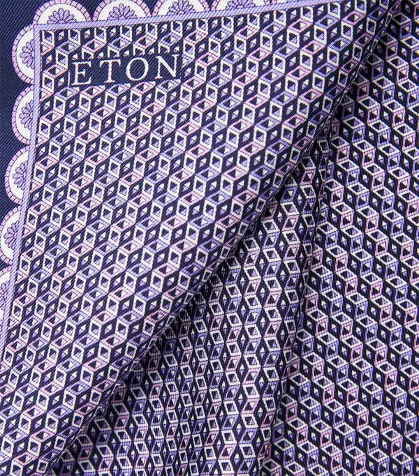 Eton Silk Print Pocket Square
