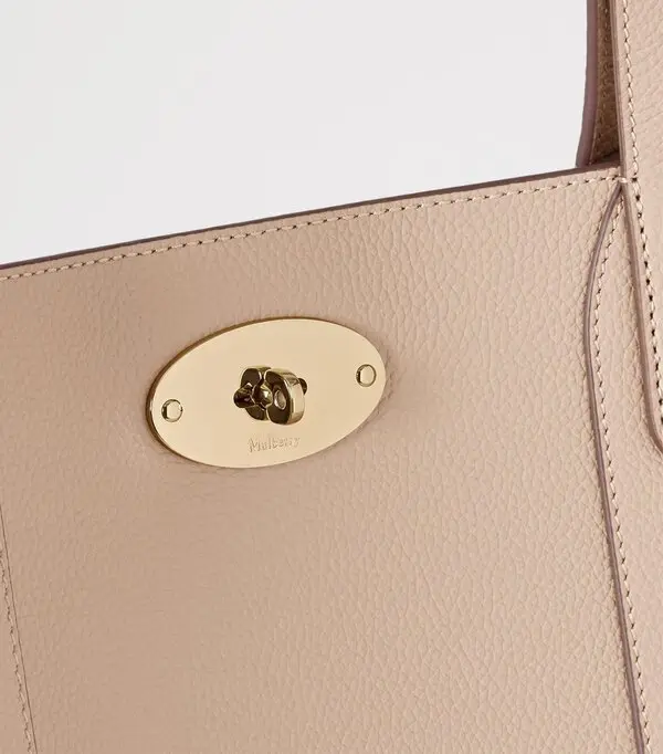 Mulberry Small Leather Bayswater Tote - Beige