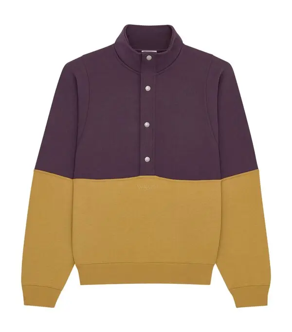 Saint Laurent Cotton Two-tone Sweatshirt - Purple