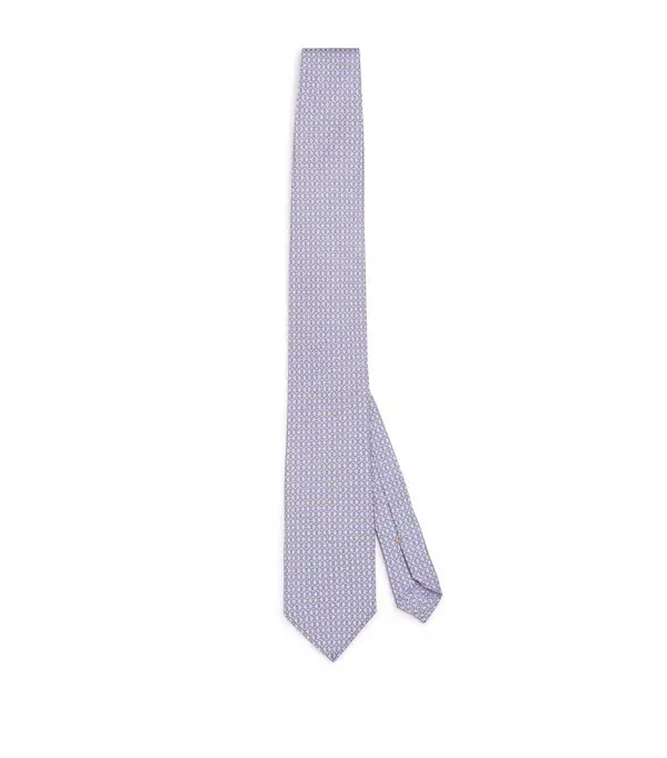 Eton Silk Chain Print Standard Tie - Pink