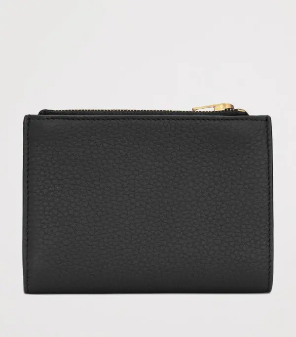 Saint Laurent Leather Cassandre Bifold Wallet