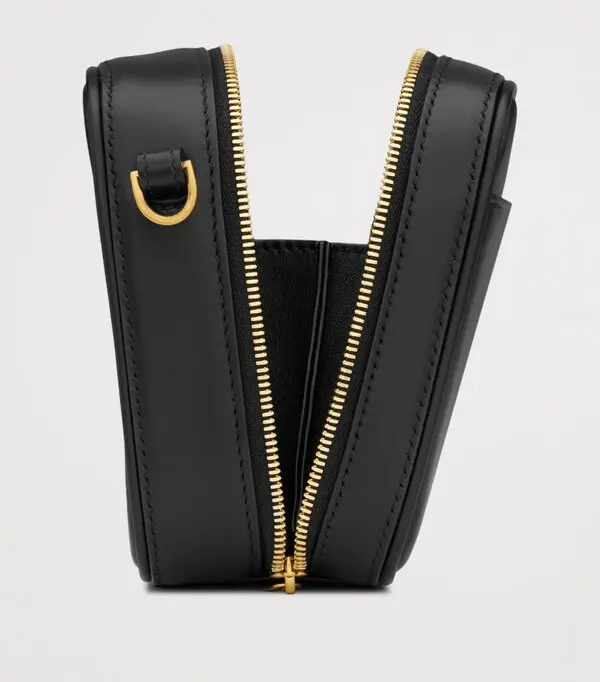 Saint Laurent Leather Logo Travel Pouch