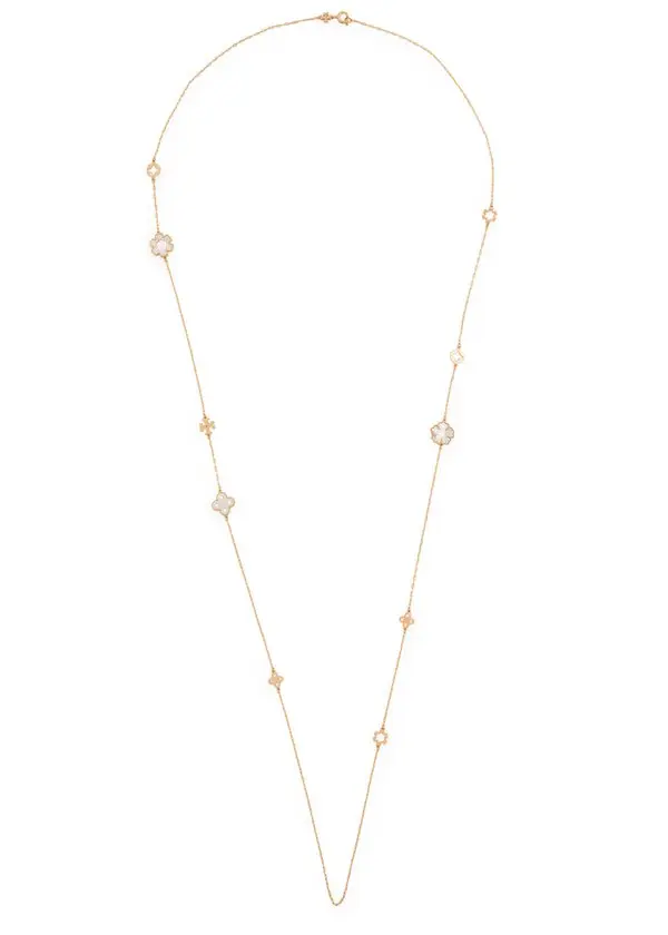 Tory Burch Forget Me Not 18kt -plated Necklace - Gold