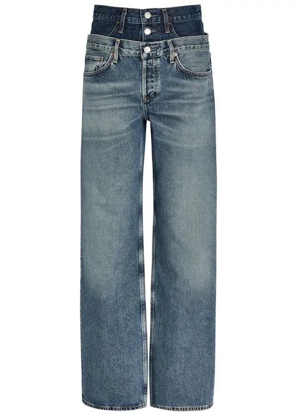 AGOLDE Elson Layered Straight-leg Jeans