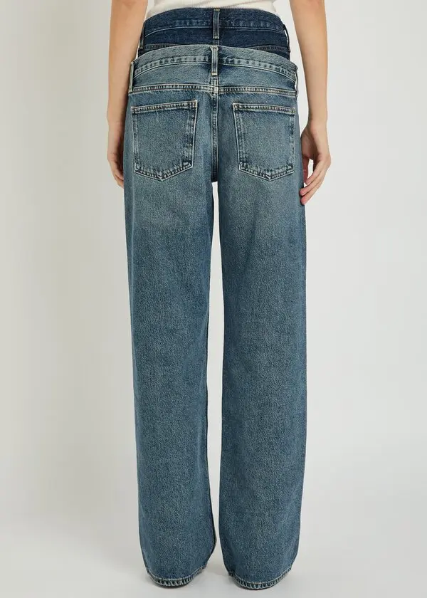 AGOLDE Elson Layered Straight-leg Jeans