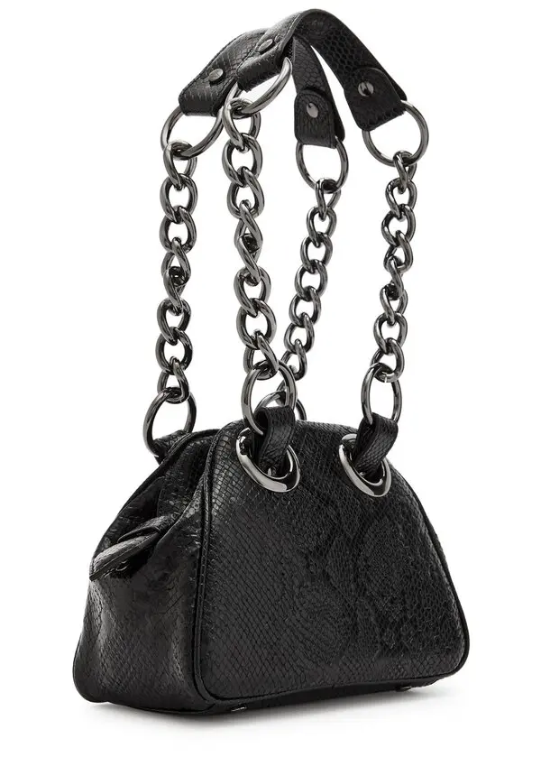 VIVIENNE WESTWOOD Archive Chain Python-effect Leather Shoulder Bag