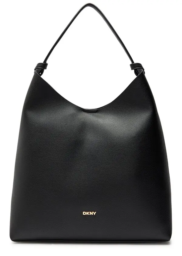 Dkny Paula Grained Leather Hobo Bag - Black