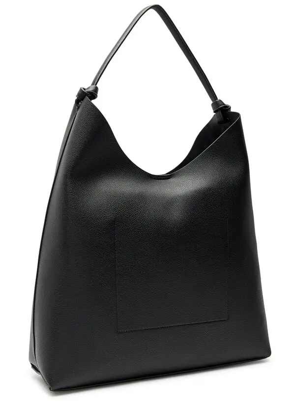 Dkny Paula Grained Leather Hobo Bag - Black