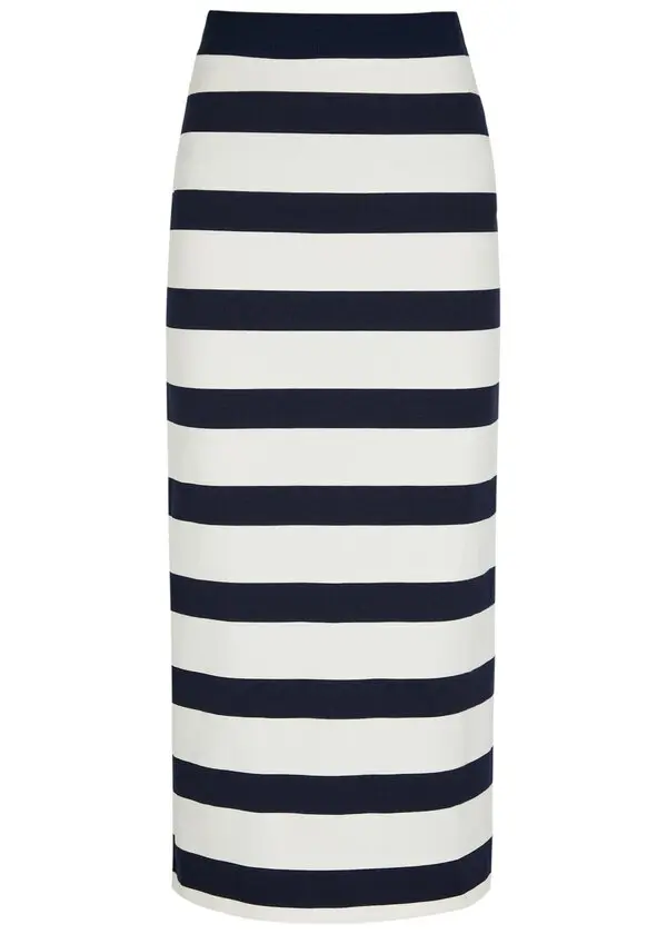 Max Mara Striped Knit Midi Skirt