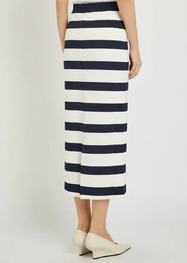 Max Mara Striped Knit Midi Skirt