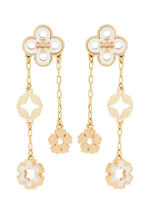 Tory Burch Forget Me Not Drop Earrings - Gold