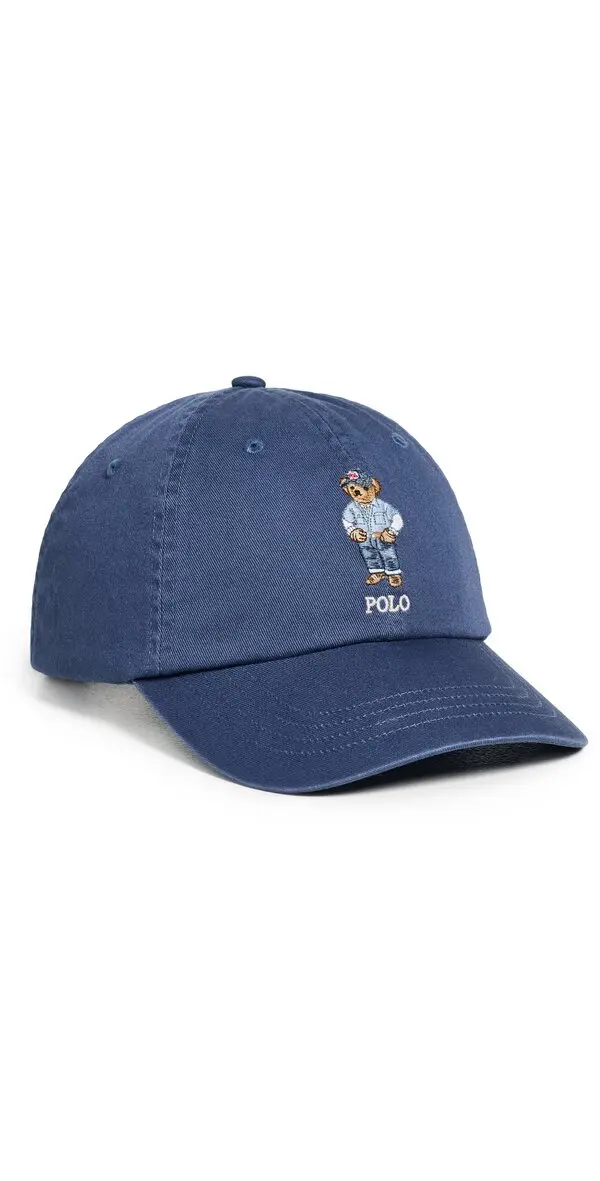 Polo Ralph Lauren Cotton Twill Novelty Bear Sport Cap - Light Navy