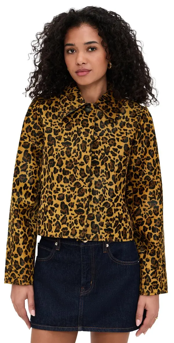 Tanya Taylor Leopard Print Haircalf Jacket