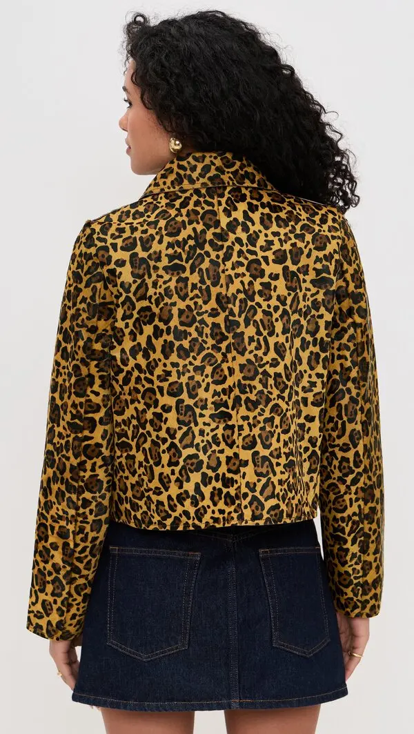 Tanya Taylor Leopard Print Haircalf Jacket