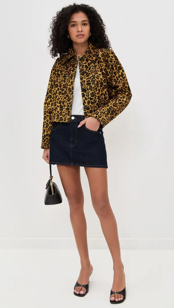 Tanya Taylor Leopard Print Haircalf Jacket