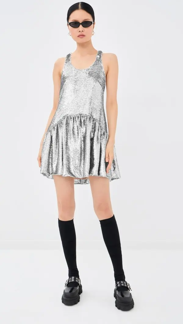 Simone Rocha Sequin Peplum Mini Dress