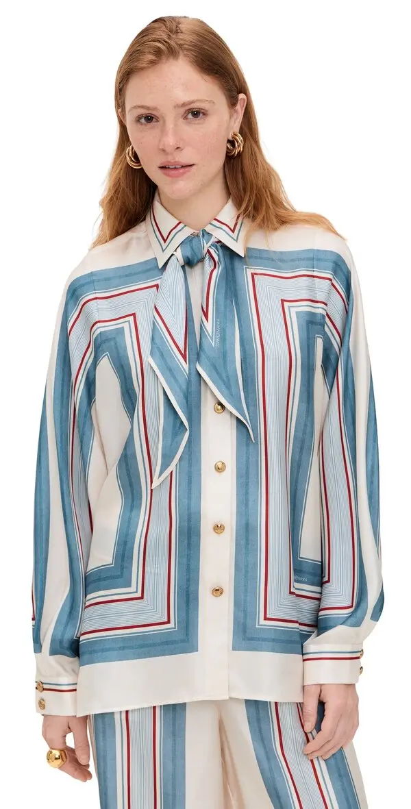 Zimmermann Relaxed Silk Scarf Shirt