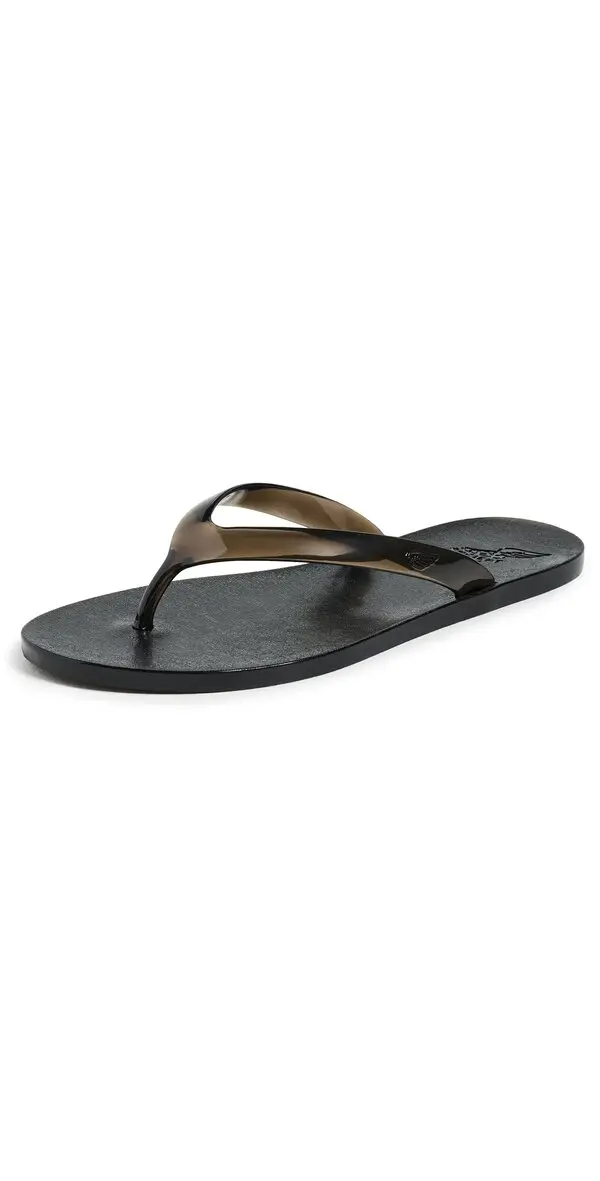 ANCIENT GREEK SANDALS Jelly Flip Flops - Black
