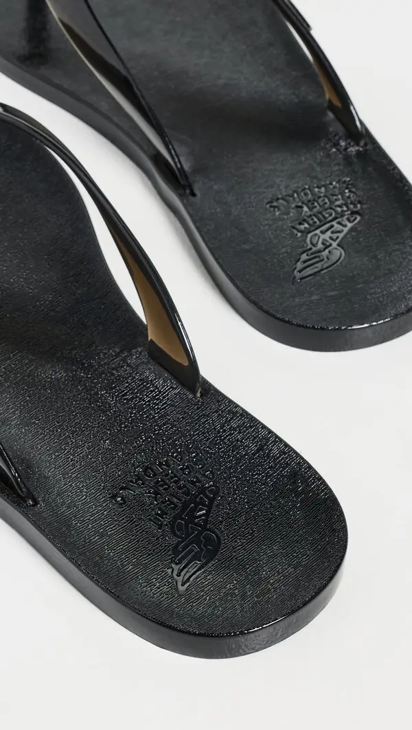 ANCIENT GREEK SANDALS Jelly Flip Flops - Black