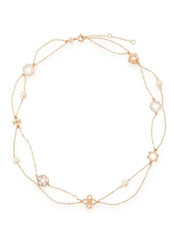 Tory Burch Forget Me Not Layered Necklace - Gold