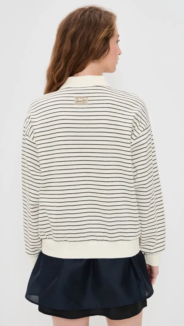 DUNST Striped Collared T-shirt