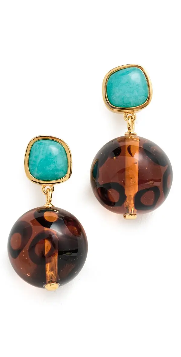 LIZZIE FORTUNATO Pia Leopard Earrings - Multi