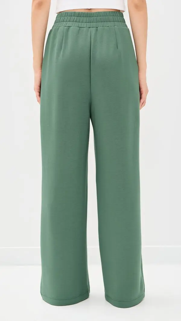 Varley Extra Wide Leg Pants - Dark Forest