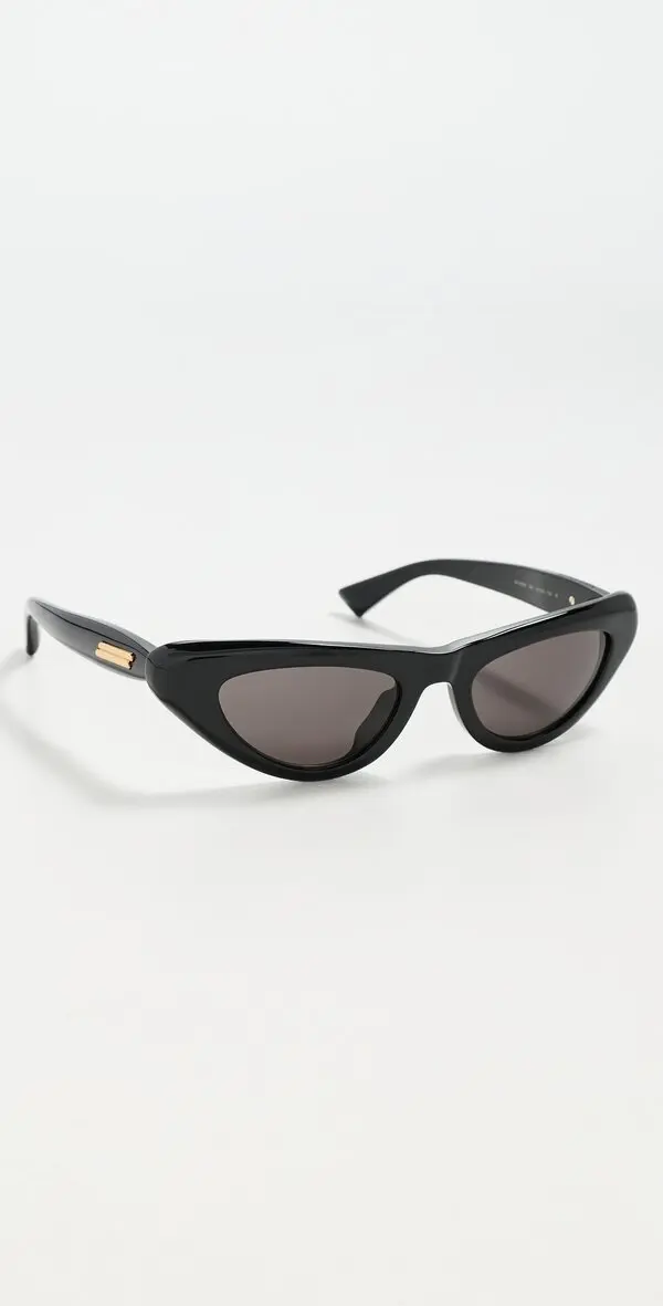 Bottega Veneta Cateye Sunglasses - Black-black-grey