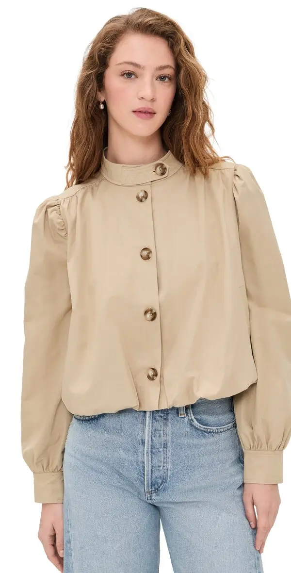 Line & Dot Hemlock Gathered Trench Jacket