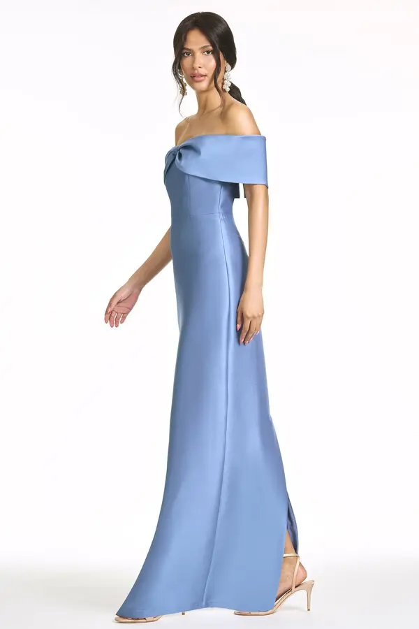 Sachin & Babi Michelle Off-the-shoulder Gown