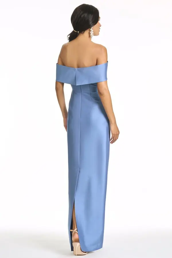 Sachin & Babi Michelle Off-the-shoulder Gown