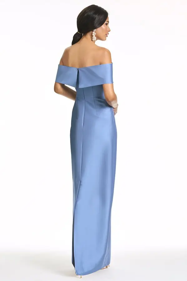 Sachin & Babi Michelle Off-the-shoulder Gown