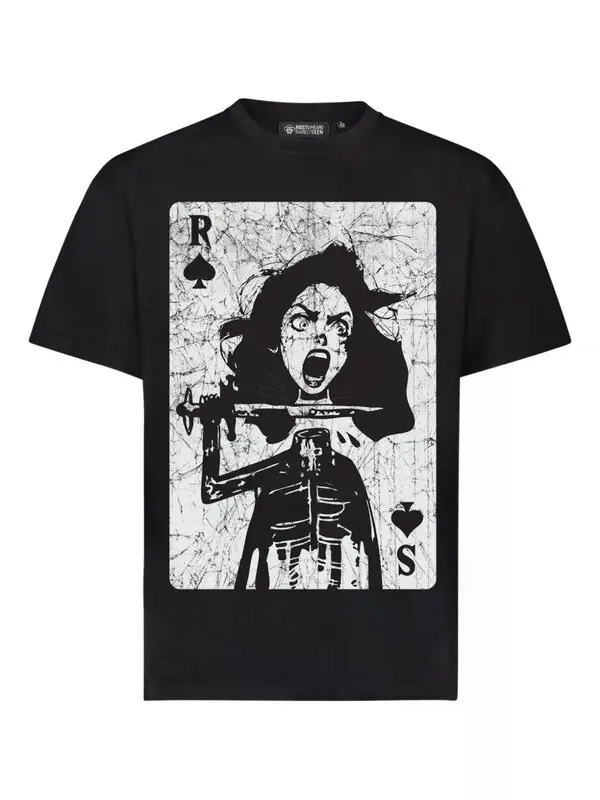 MOSTLY HEARD RARELY SEEN Spade Playing Card Printed T-shirt