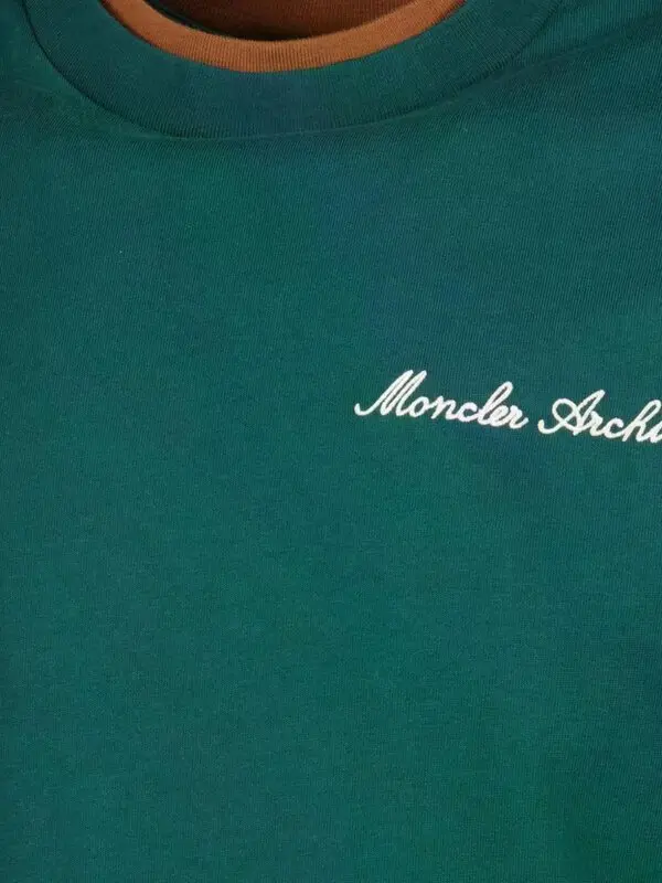 Moncler Logo-embroidered T-shirt - Green