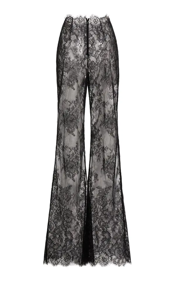 Zuhair Murad Floral Lace Trousers