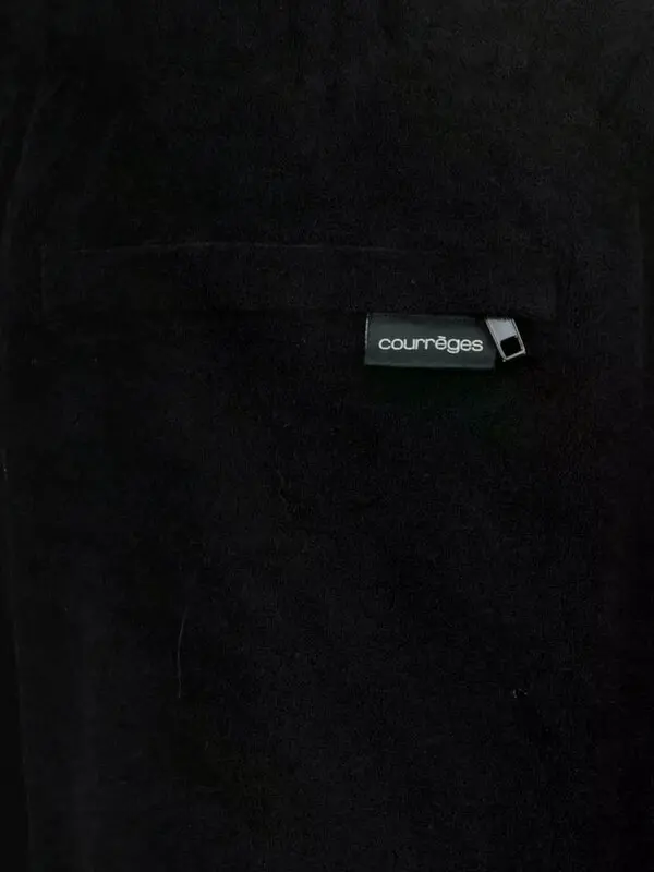 COURREGES Terry Logo-detail Shorts - Black