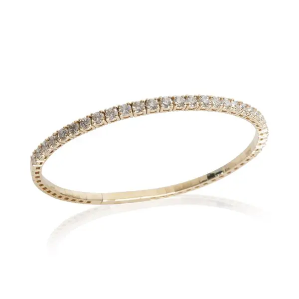 MYGEMMA Yellow Gold Diamond Bangle Bracelet