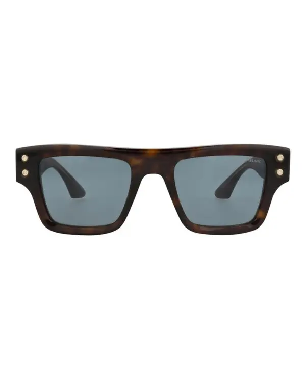 Montblanc Square-frame Recycled Acetate Sunglasses - Havana Havana Blue (mb0253s/30014159/002)