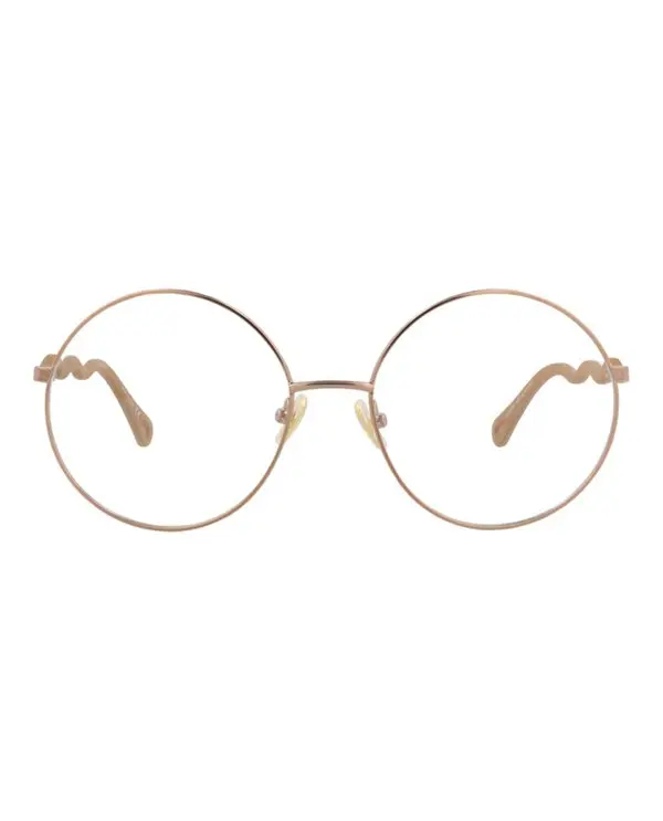 Chloé Round-frame Metal Optical Frames - Beige Brown (ch0057o/30011445/006)