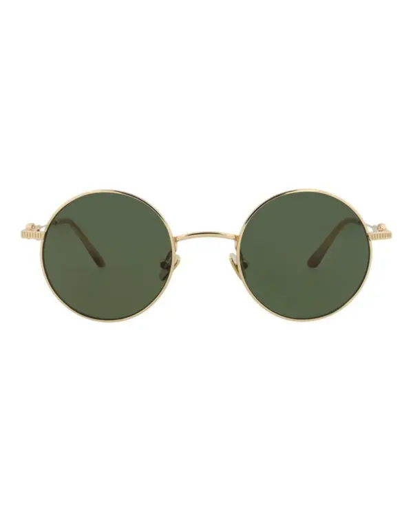 Valentino Garavani Round-frame Metal Sunglasses - Gold Gold Green (vls/173b/48)