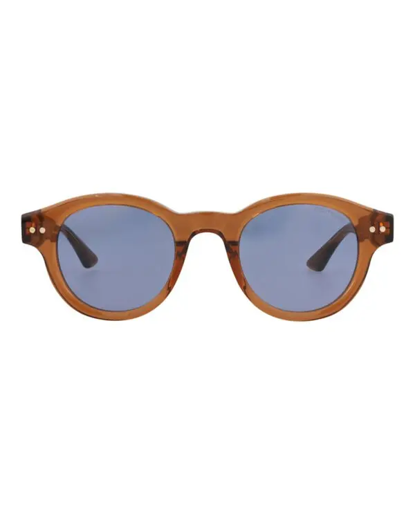 Montblanc Round-frame Recycled Acetate Sunglasses - Brown Brown Blue (mb0287s/30014603/003)