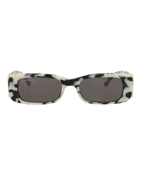 Balenciaga Square Frame Recycled Acetate Sunglasses - Havana Gold Grey (bb0096s/30008871/005)