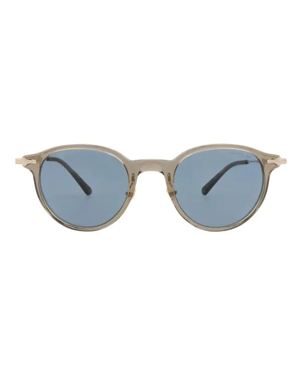 Montblanc Round-frame Recycled Acetate Sunglasses - Brown Gold Blue (mb0362s/30015778/005)