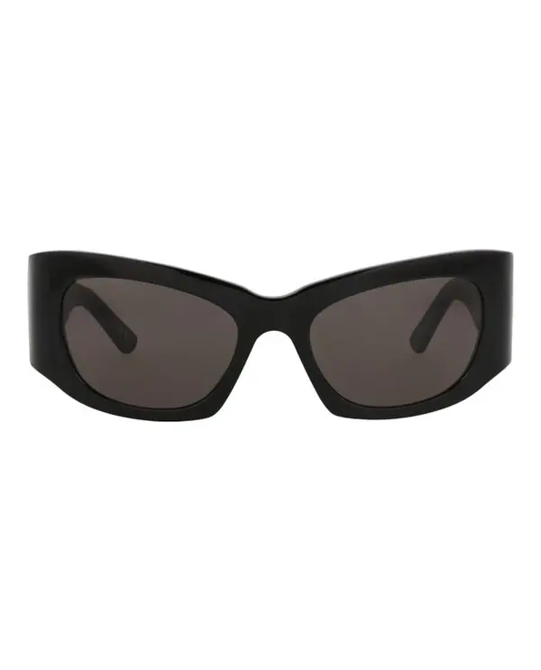 Balenciaga Cat Eye Frame Recycled Acetate Sunglasses - Black Black Grey (bb0327s/30014892/001)