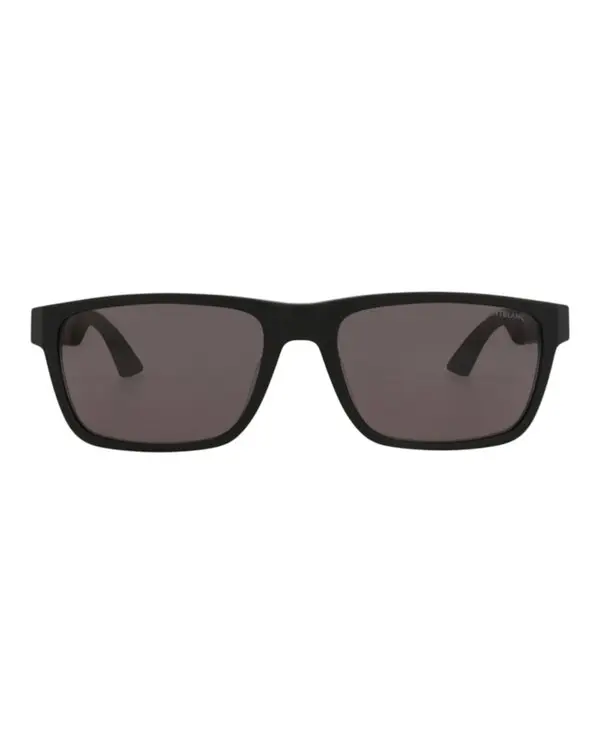 Montblanc Square Frame Recycled Acetate Sunglasses - Black Black Grey (mb0299s/30014585/005)