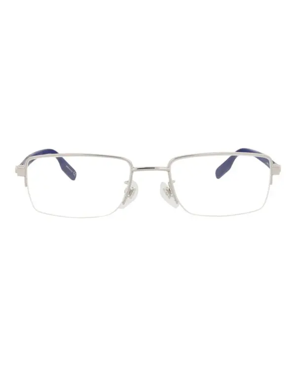 Montblanc Square-frame Metal Optical Frames - Silver Blue Transparent (mb0188o/30011381/002)