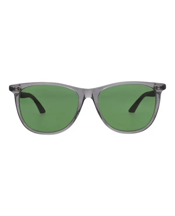 Montblanc Recycled Acetate Square Frame Sunglasses - Grey Black Green (mb0330s/30015015/002)