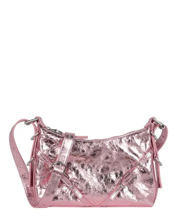 Givenchy Mini Voyou Bag In Laminated Leather - Pink