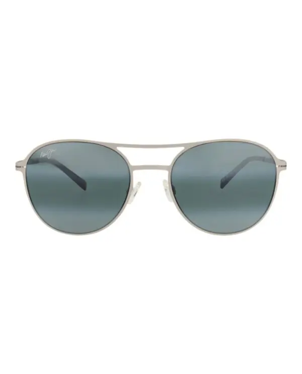 Maui Jim Round-frame Metal Sunglasses - Silver Silver Grey (890/17)