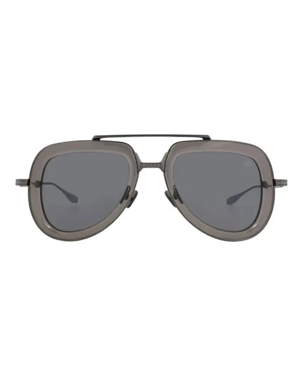 Valentino Garavani Aviator-frame Sunglasses - Black Black Grey (vls/129b/50)